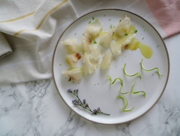 Cured Sea Bass fillet with lime - Delicious RootsandCook