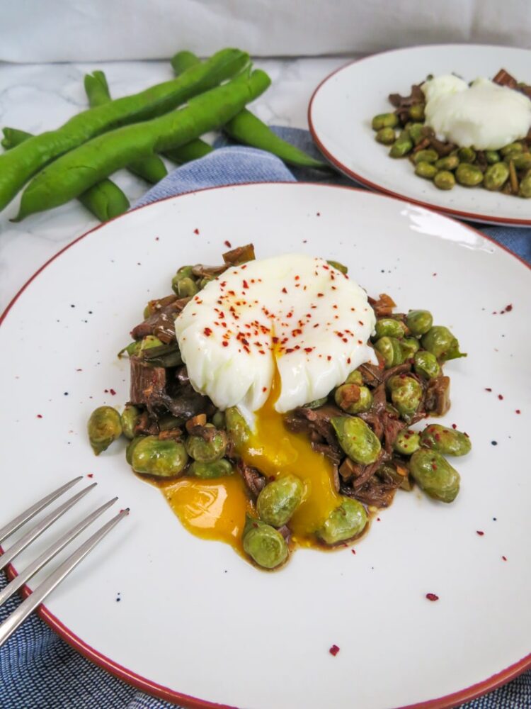 Habas frescas con boletus - RootsandCook