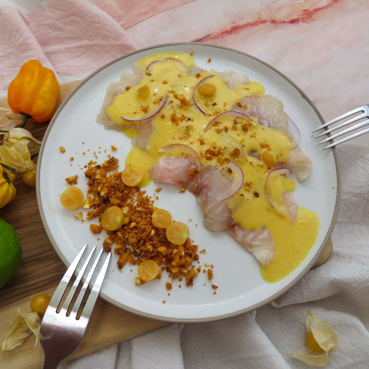 Sea bass tiradito - classic recipe - RootsandCook